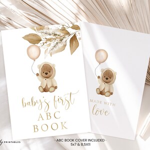 Alphabet Coloring Book Printable Baby ABC Book Teddy Bear - Etsy