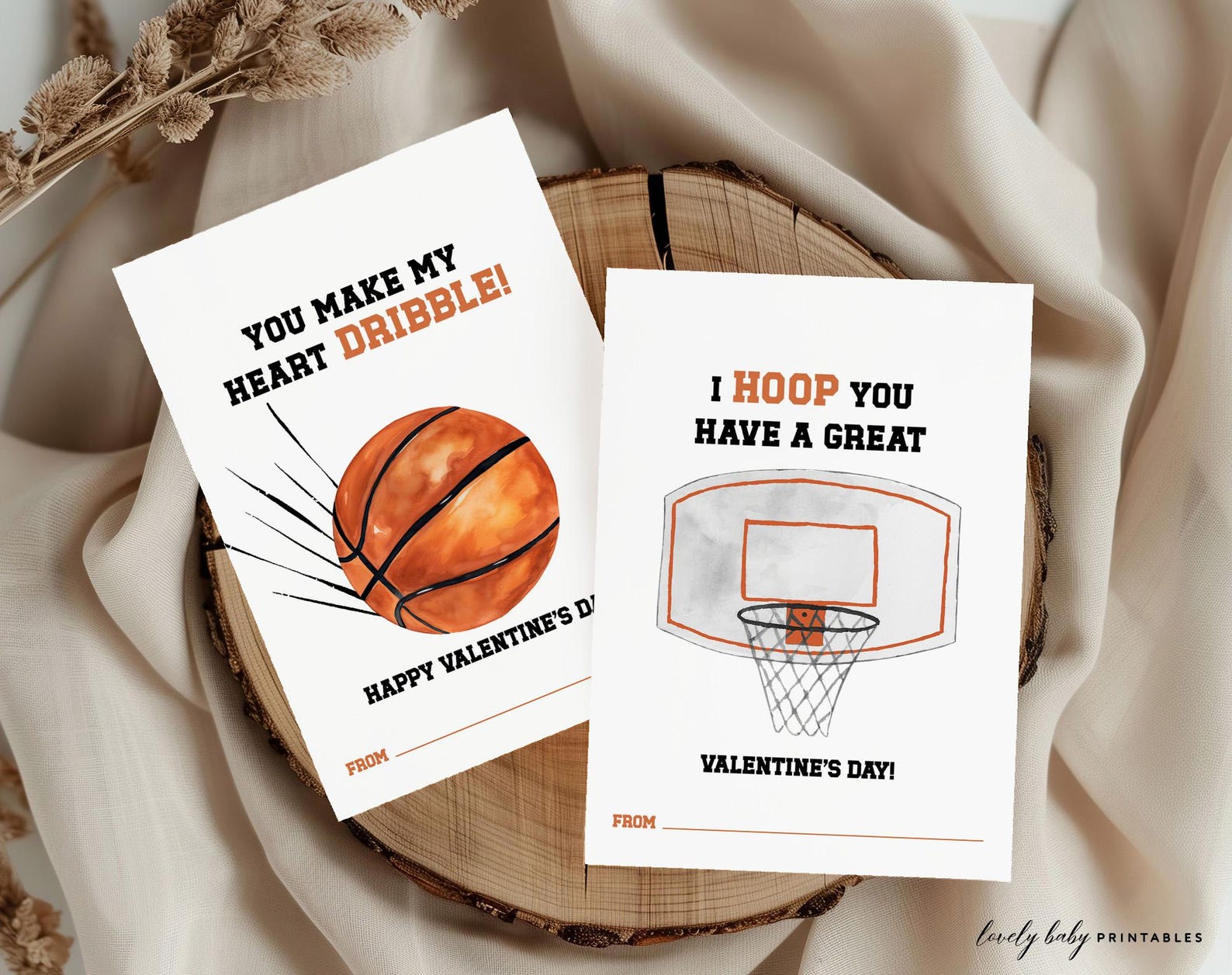 Printable Basketball Valentines Cards, Kids Valentine Day Gift Tags ...