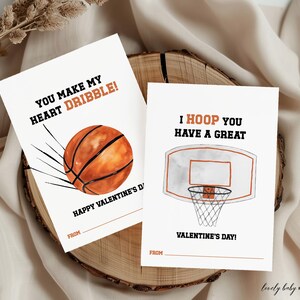 Printable Basketball Valentines Cards, Kids Valentine Day Gift Tags ...