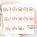 Printable Rainbow Birthday Favors, Editable Gift Tags Modern, Boho ...