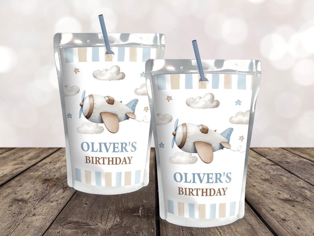 Juice Pouch Label Template, Capri Sun Labels | Airplane, Pilot, Time ...