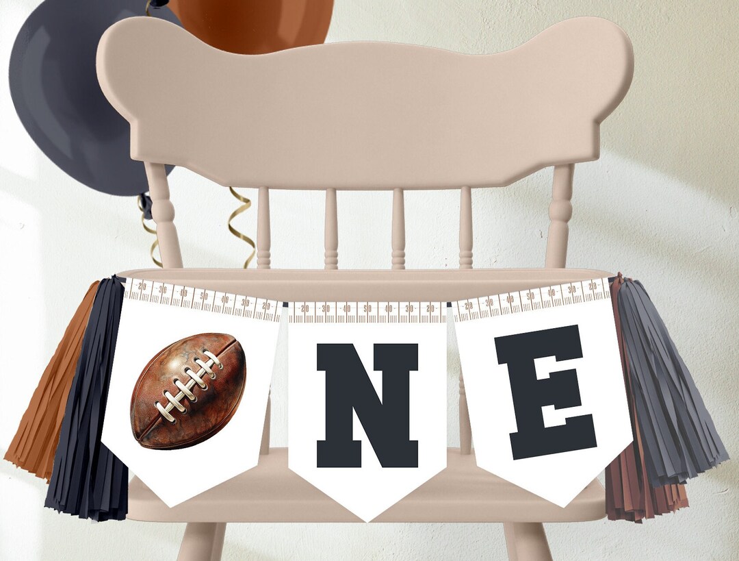 High Chair Banner, Birthday ONE Banner First Year Down, American ...