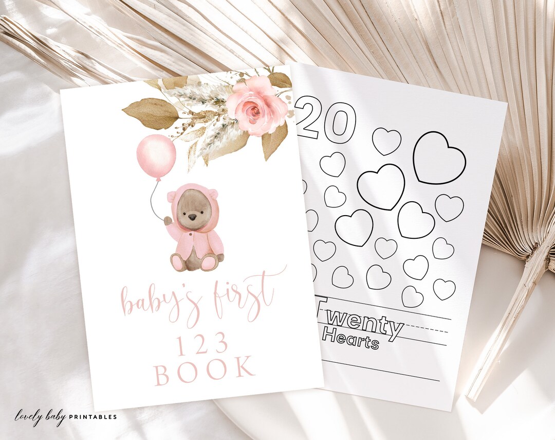 Baby's Coloring Book Printable Coloring Pages Pink Gold Boho Floral ...