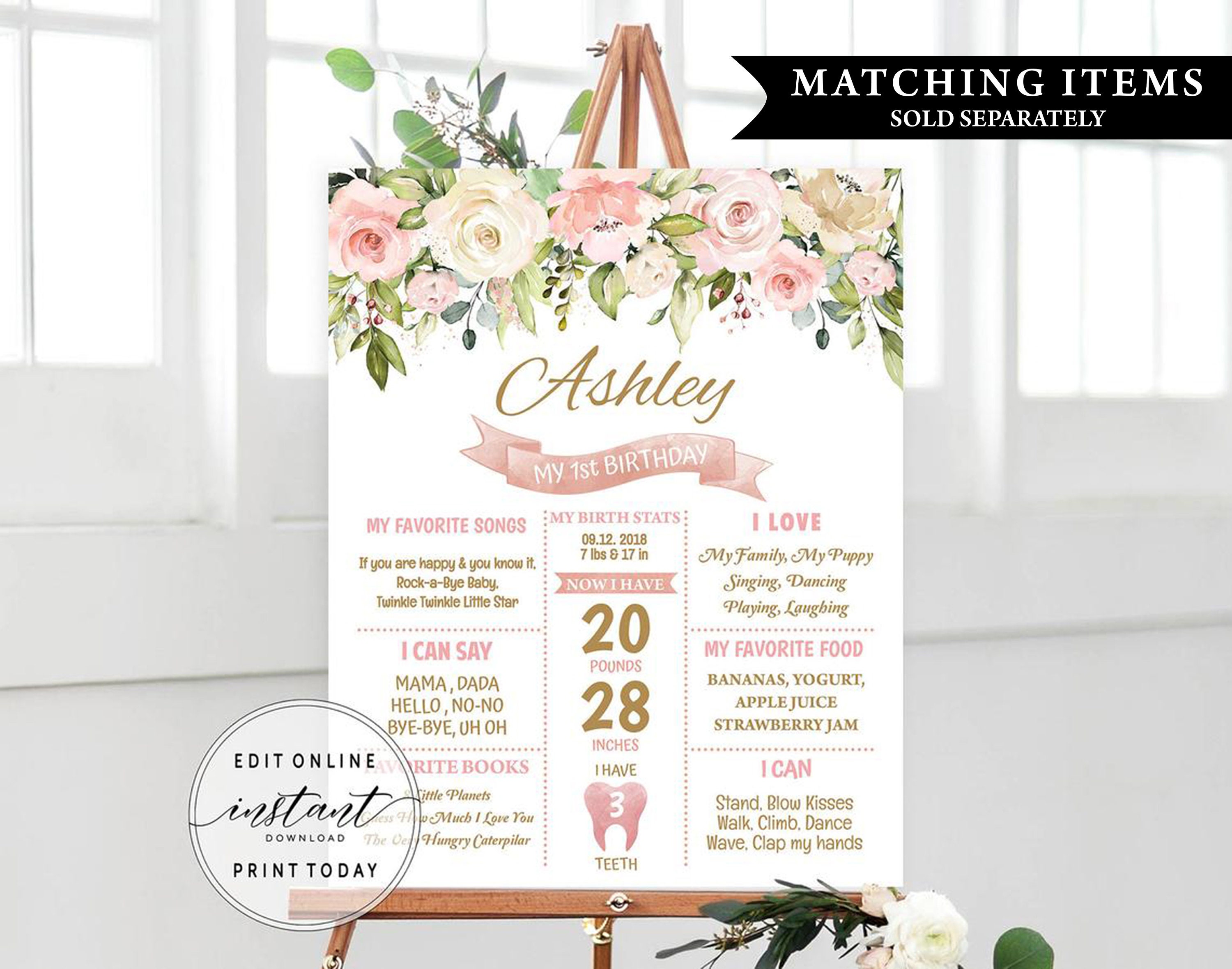 Birthday Welcome Sign Printable Editable Welcome Sign Template - Etsy