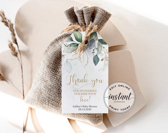 Printable Gift Tags Editable Favors Template Thank You Tags - Etsy