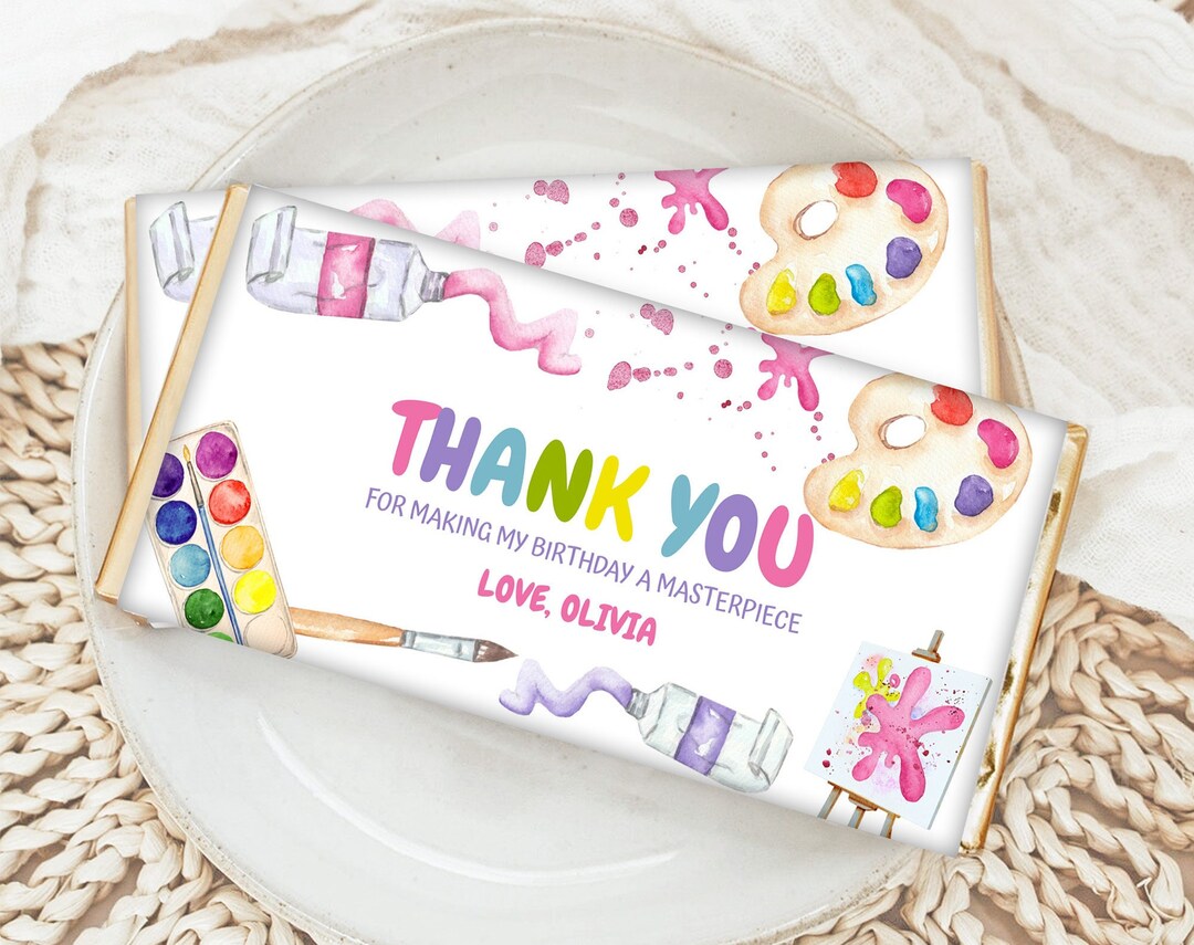 Chocolate Bar Wrapper, Candy Bar | Art Birthday, Painting Party, Dress ...