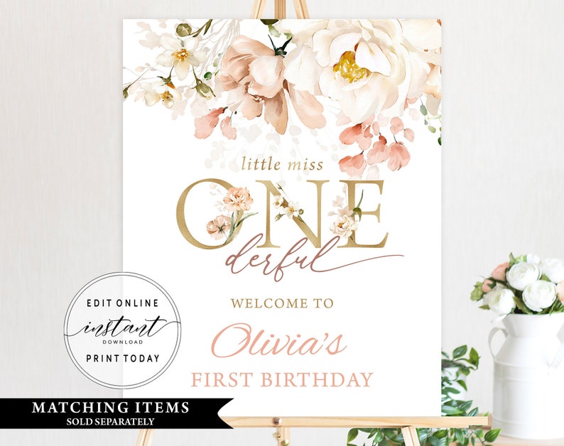 Printable Welcome Sign Template Editable Welcome Sign Birthday | Etsy