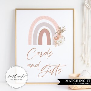 Boho Rainbow Baby Shower Welcome Sign Editable Welcome Sign Template ...