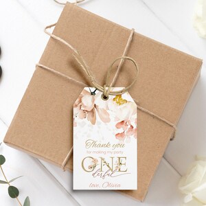 Boho Floral Favor Tags Printable Birthday Party Favors Blush Gift Tags ...