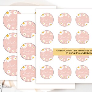 Editable Round Favor Tags, Baby Shower Gift Tag, Stickers | Baby in ...
