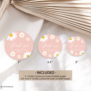Editable Round Favor Tags, Baby Shower Gift Tag, Stickers | Baby in ...