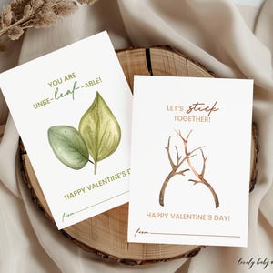 Printable Nature Valentine Cards, Funny Pun Valentine Day Gift Tags ...