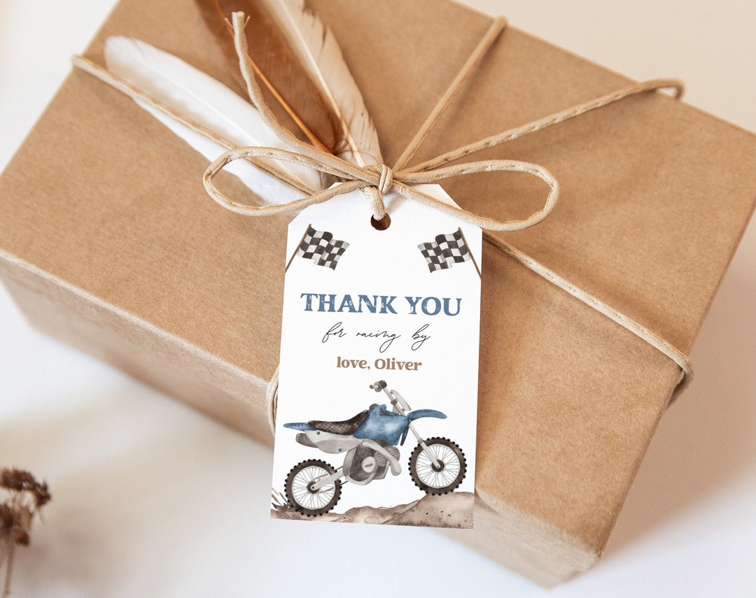 Printable Birthday Favors, Gift Tags | Dirt Bike, Racing Bike ...