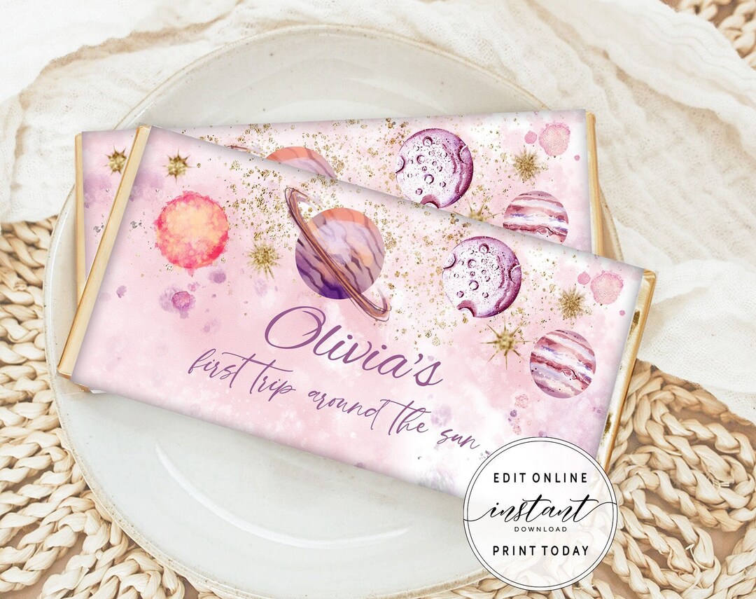 Printable Chocolate Wrapper Hersheys Bar Wrapper Editable DIY Baby Girl ...