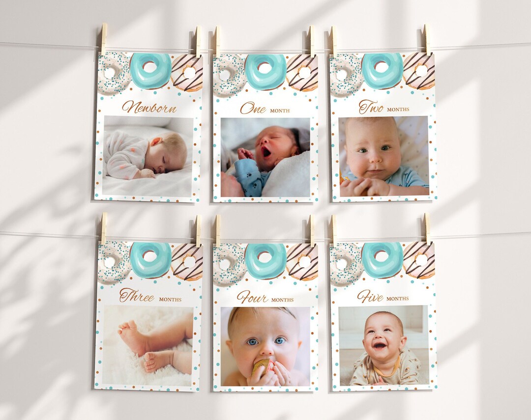 Monthly Photo Banner, 12 Months Birthday Banner, First Year in Photos ...