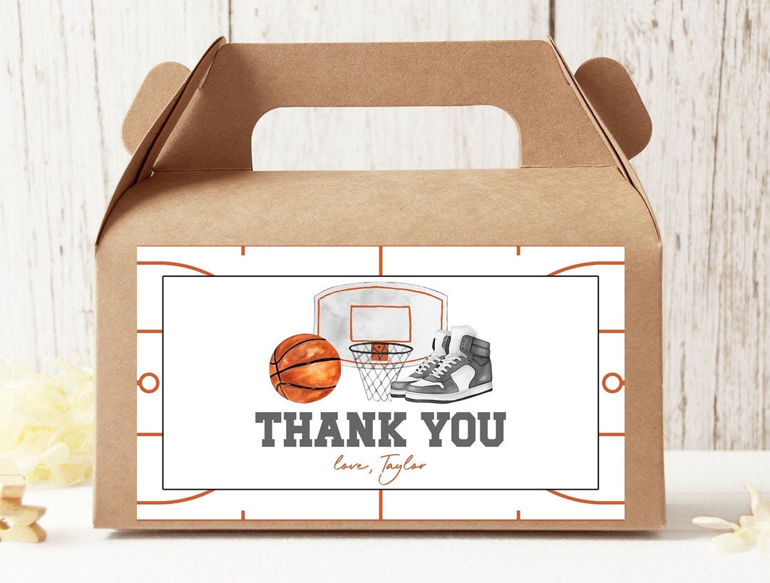 Gable Box Label, Gable Gift Box Stickers | Basketball, Hoops, Let's ...