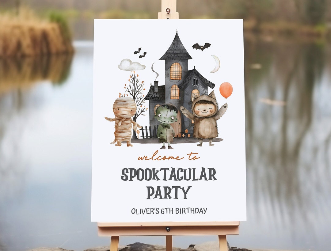 Birthday Welcome Sign, Poster | Halloween, Spooktacular, Calling All ...