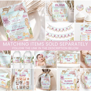 Printable Birthday Favors, Gift Tags | Under the Sea, Ocean Animals ...