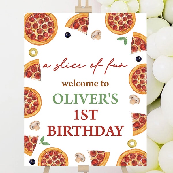 Pizza 1st Birthday - Etsy