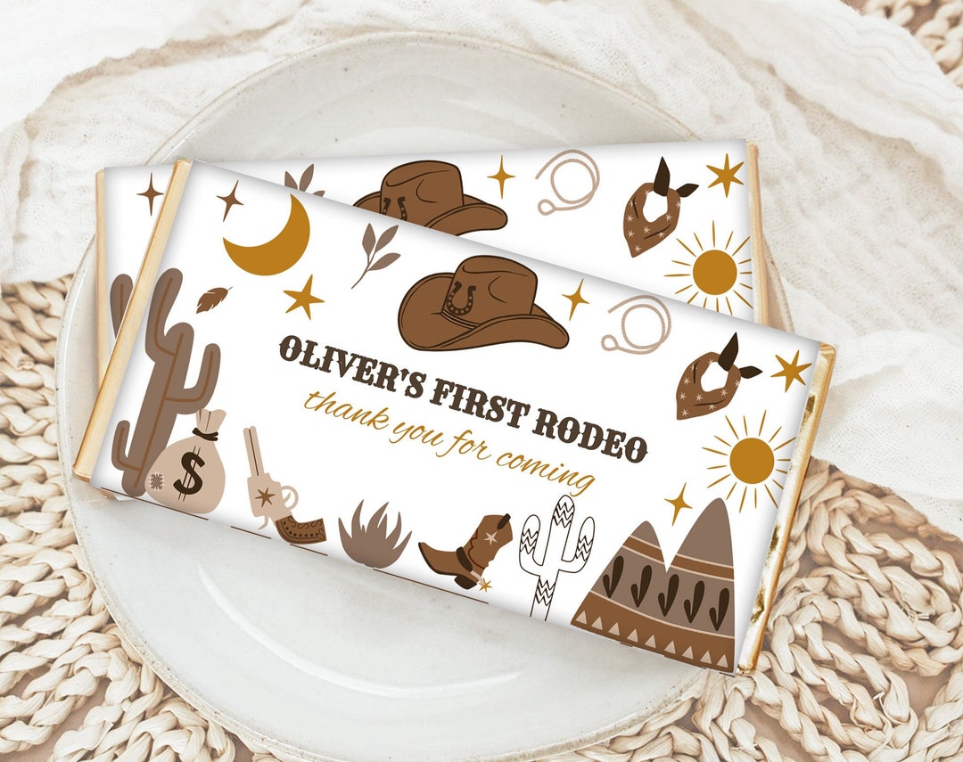 Chocolate Bar Wrapper, Candy Bar My First Rodeo, Cowboy, Wild West ...