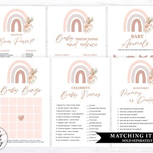 Boho Rainbow Baby Shower Welcome Sign Editable Welcome Sign Template ...
