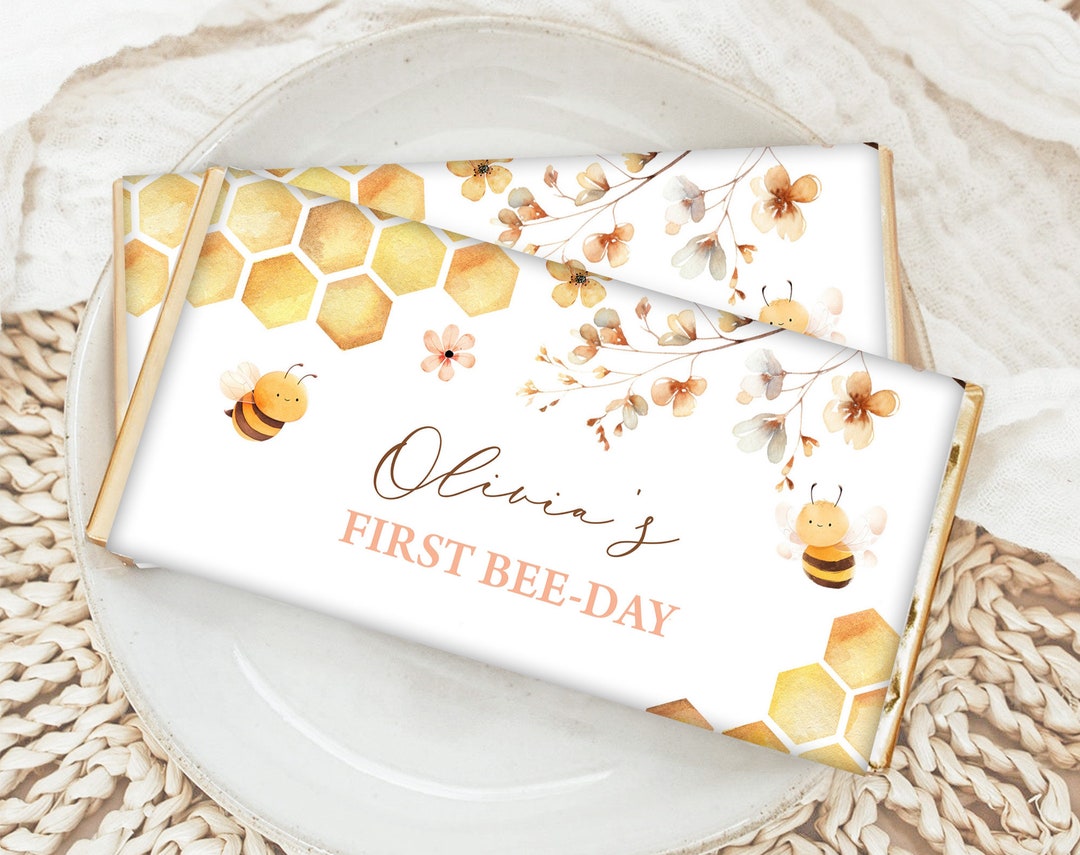 Chocolate Bar Wrapper, Candy Bar | Honey Bee, First Bee-day, Our Little ...