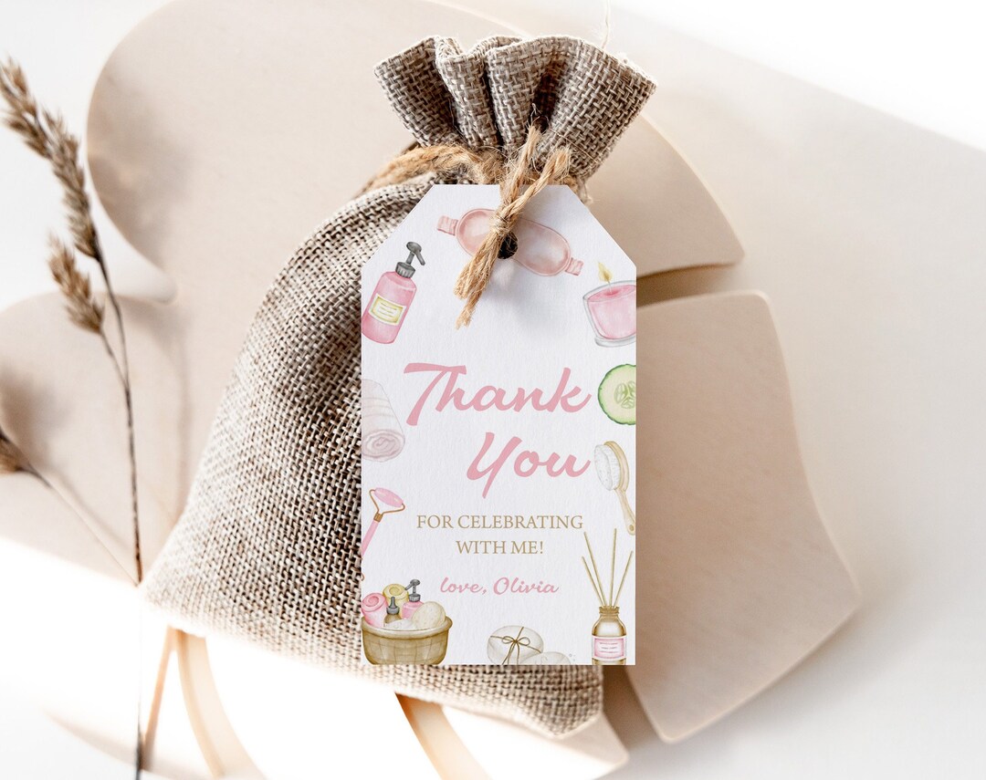 Printable Birthday Favors, Gift Tags | Spa Party, Pamper Party, Glam ...
