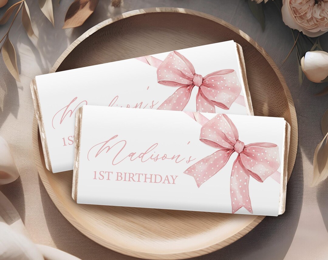 Chocolate Bar Wrapper, Candy Bar | Pink Bow, Girls Just Wanna Be ONE ...