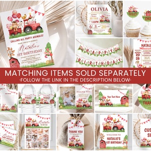 Farm Birthday Invitation, 1st Birthday Invite | Barn Animals, Barnyard ...