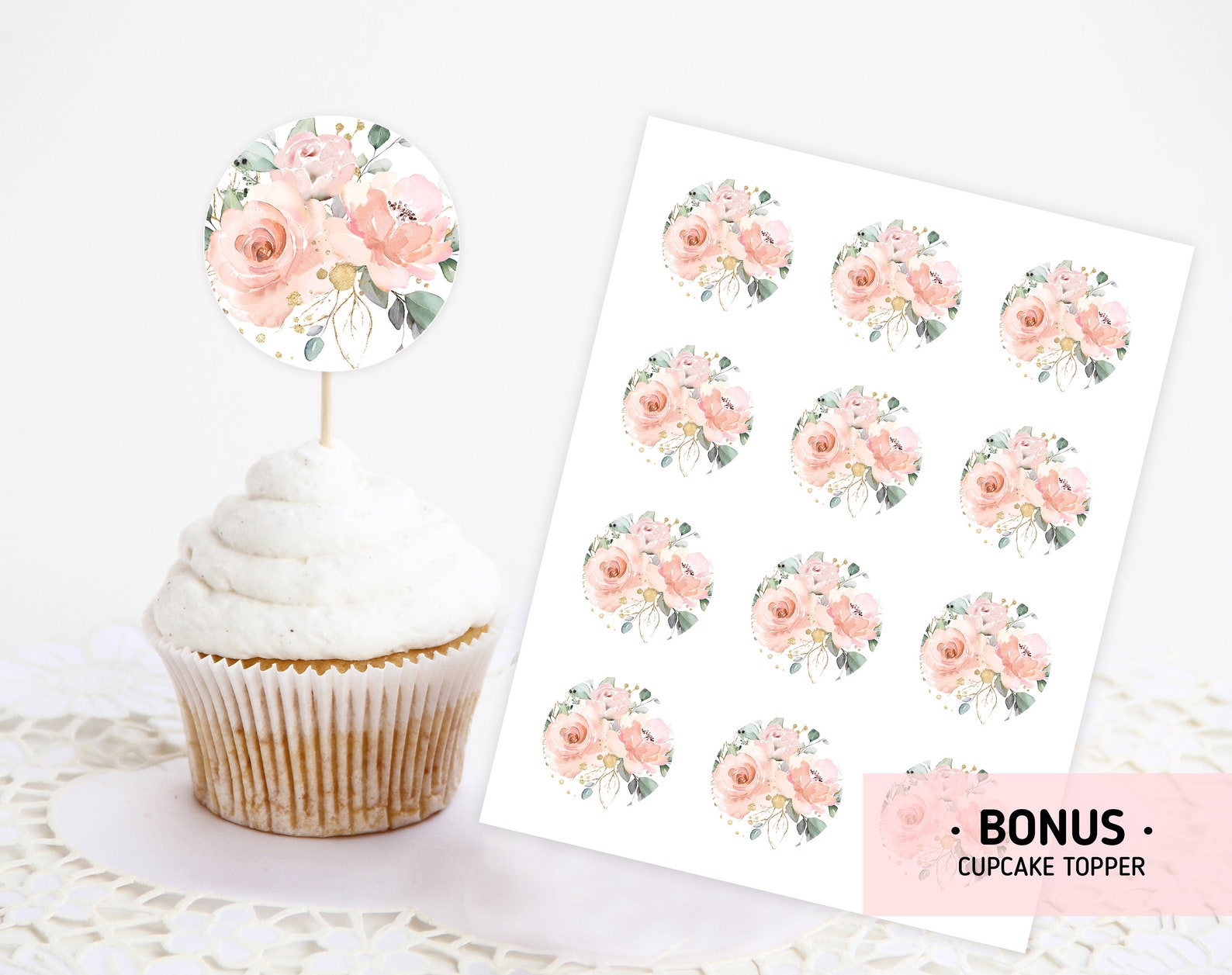 Editable Cupcake Toppers Template Printable Cupcake Toppers - Etsy