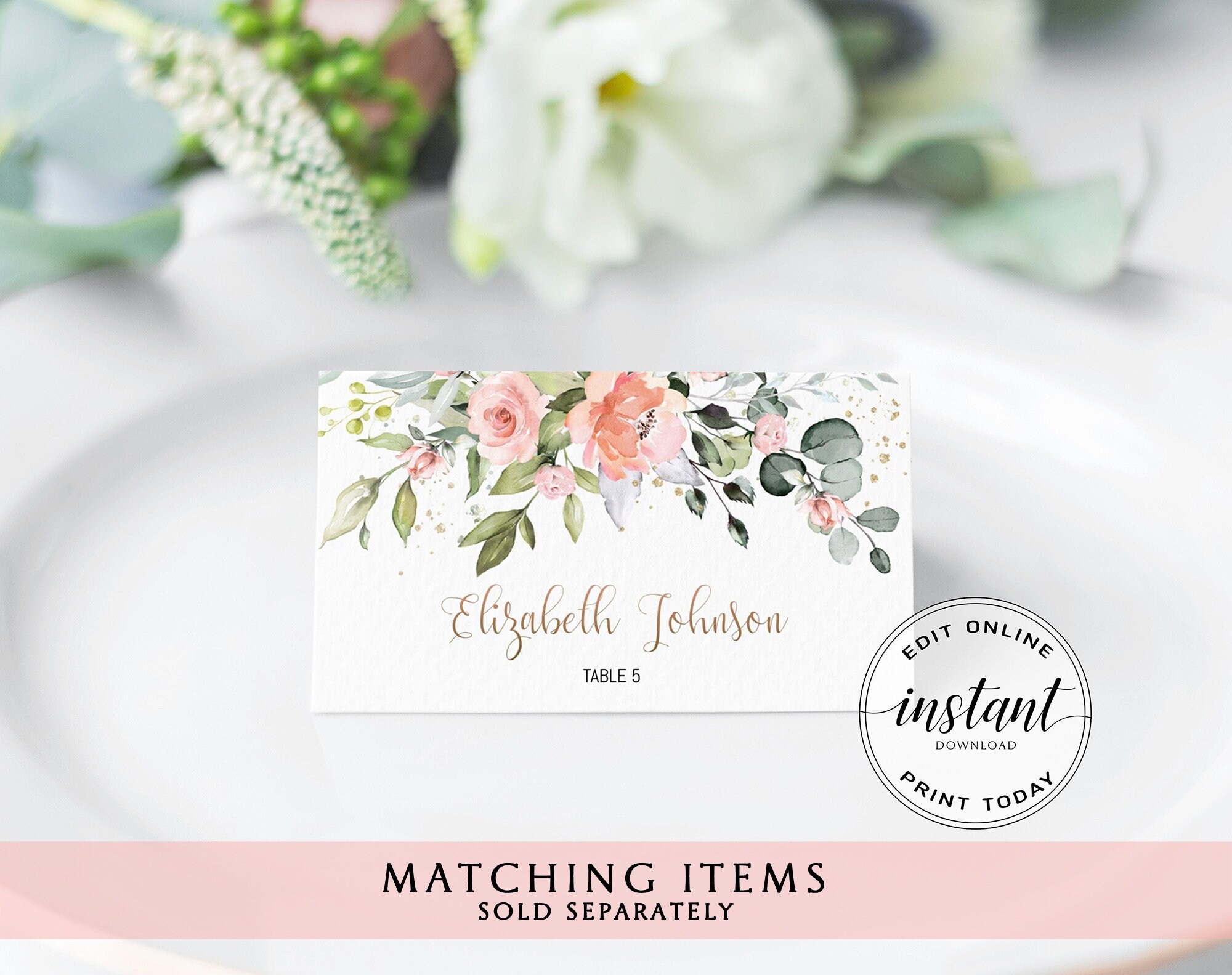 Editable Welcome Sign Template Instant Download Blush Pink | Etsy