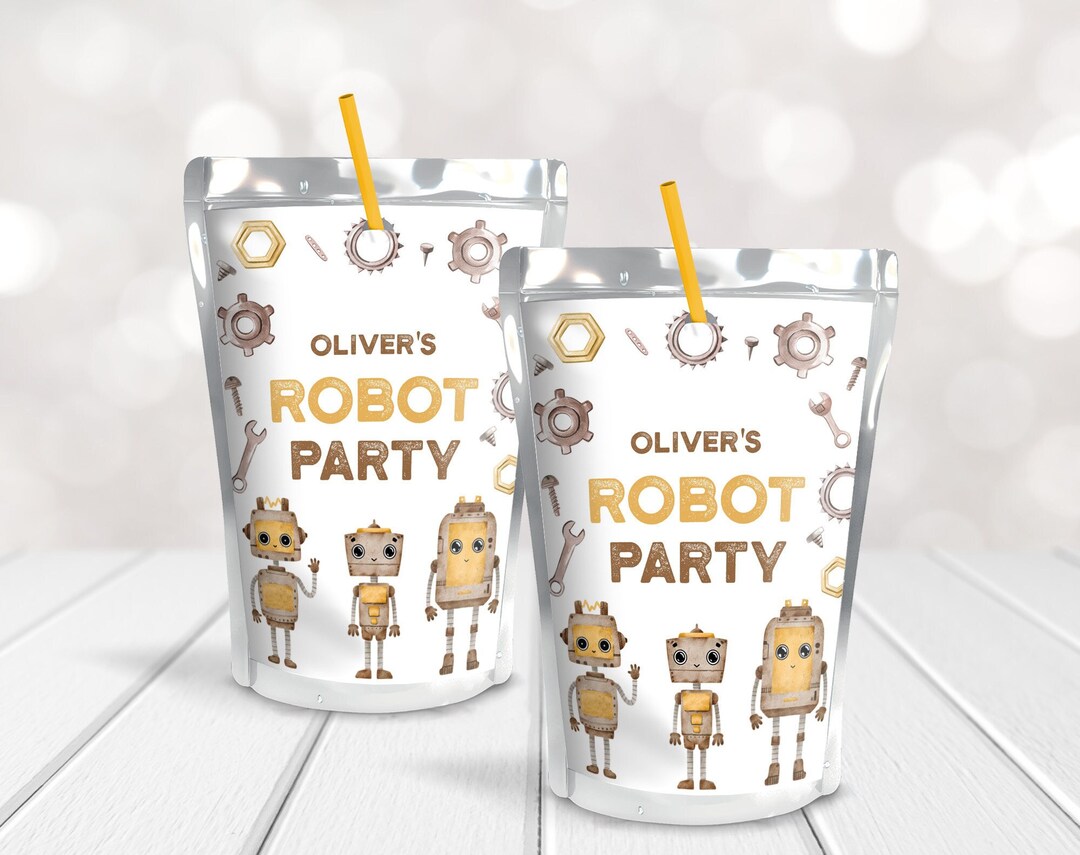 Juice Pouch Label Template, Capri Sun Labels Robot, Gear up & Bolt on ...