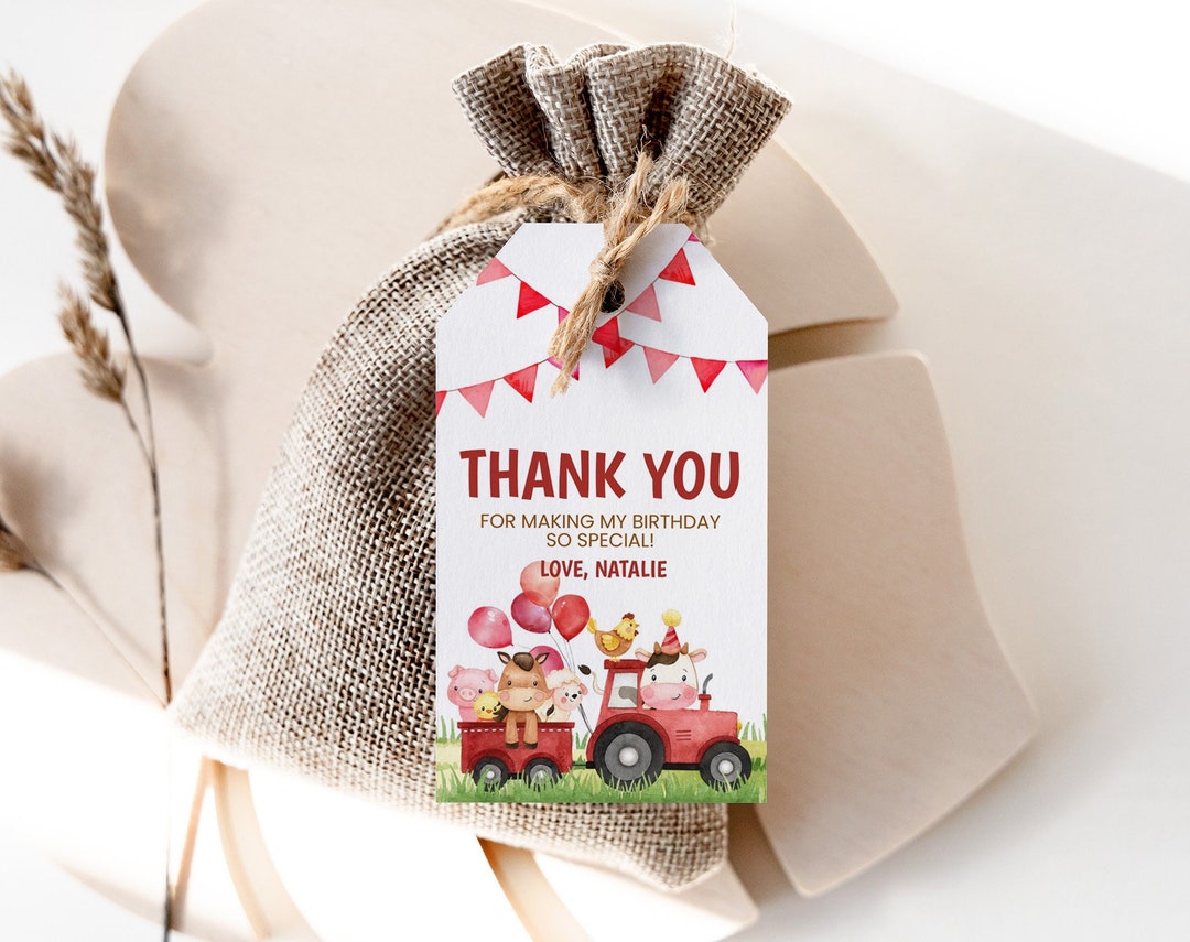 Printable Birthday Favors, Gift Tags | Farm Animals, Barnyard, Ranch ...