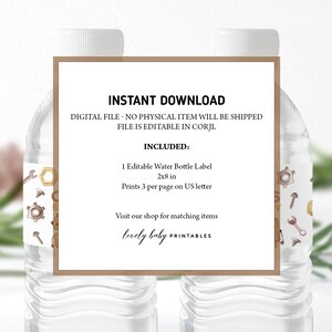 Editable Water Bottle Labels | Robot, Gear up Bolt on Over, Calling All ...