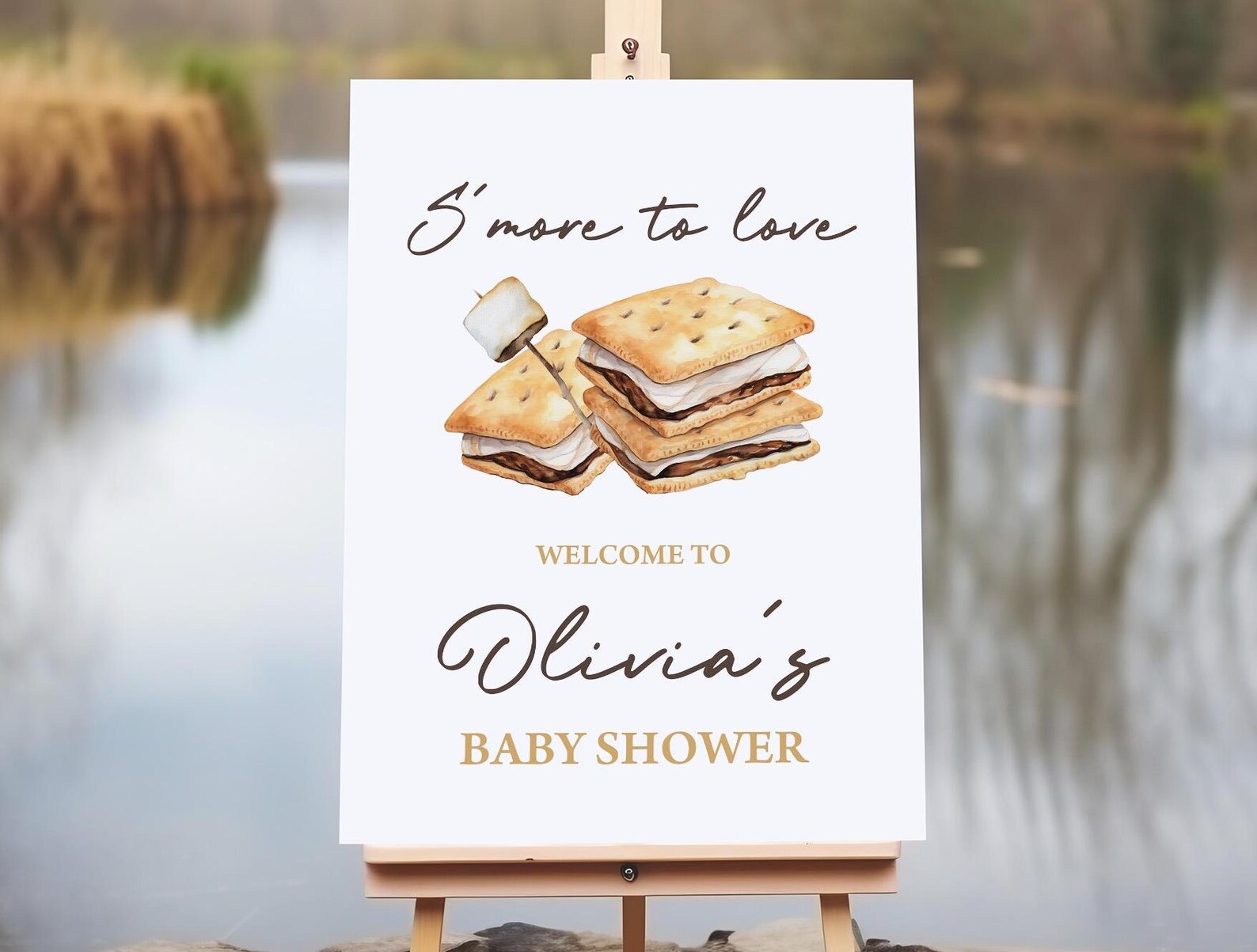 Baby Shower Welcome Sign, Poster | Smore Love, Smore Fun, Camping ...