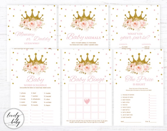 Princess Baby Shower Free Printables