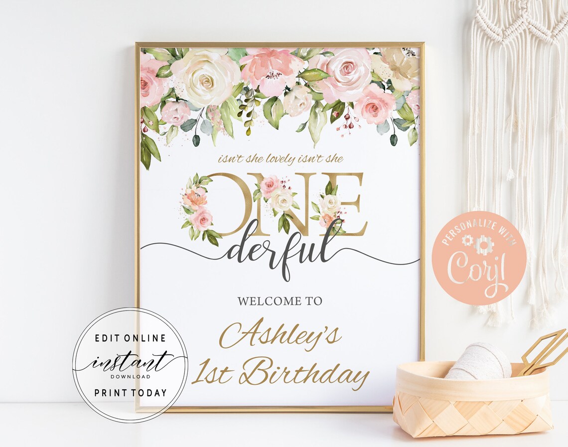 Birthday Welcome Sign Printable Editable Welcome Sign Template - Etsy
