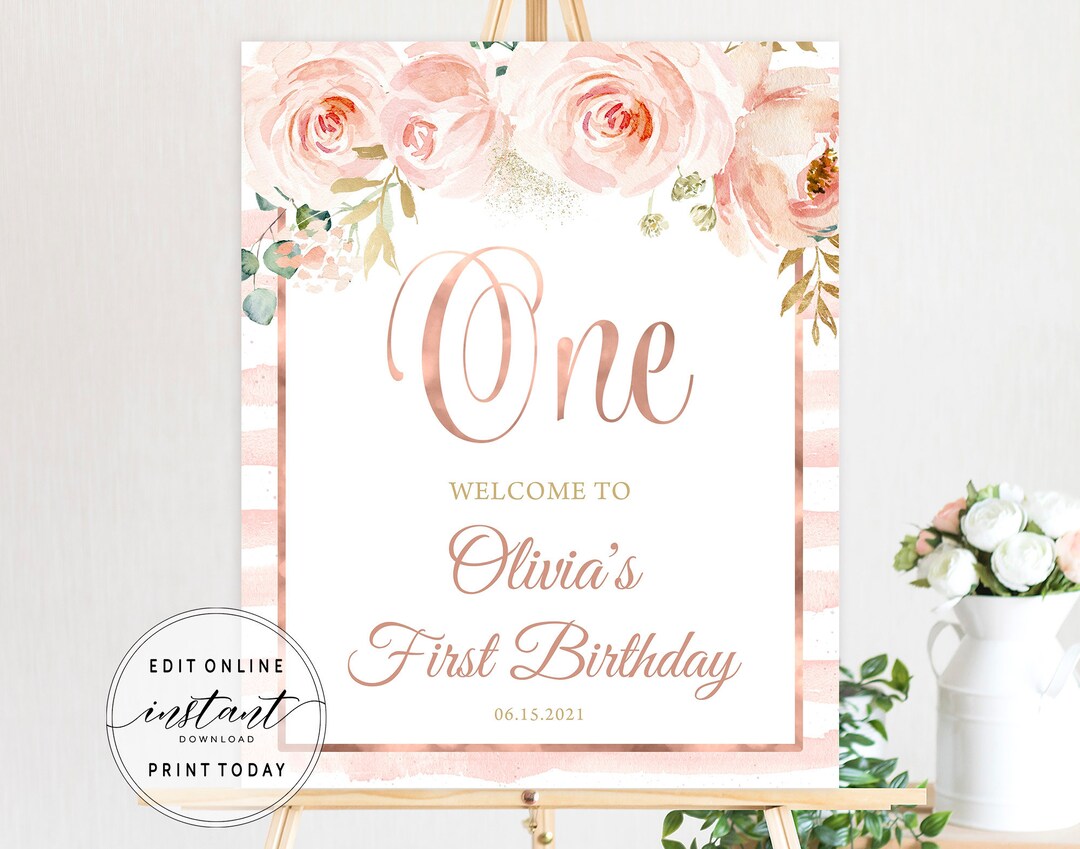 EDITABLE Welcome Sign Printable Welcome Sign Template Welcome to First ...