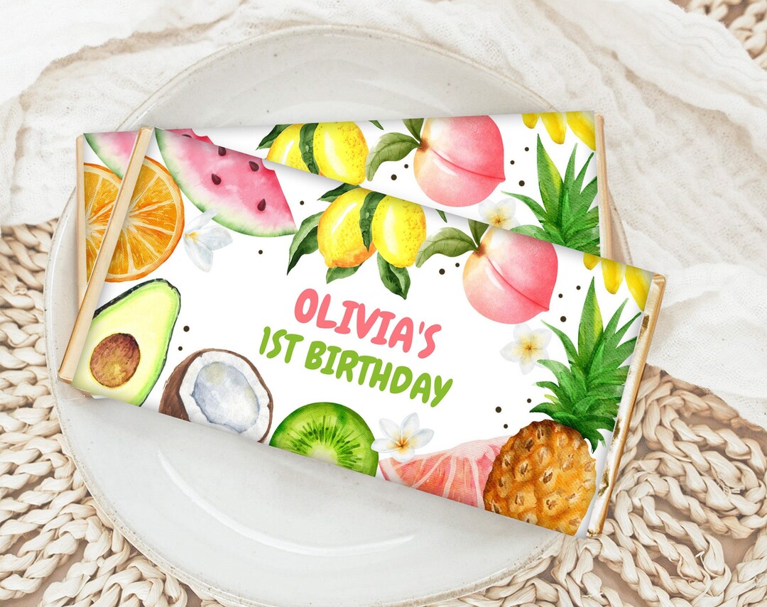 Chocolate Bar Wrapper, Candy Bar Wrapper | Sweet ONE, Tropical Fruit ...
