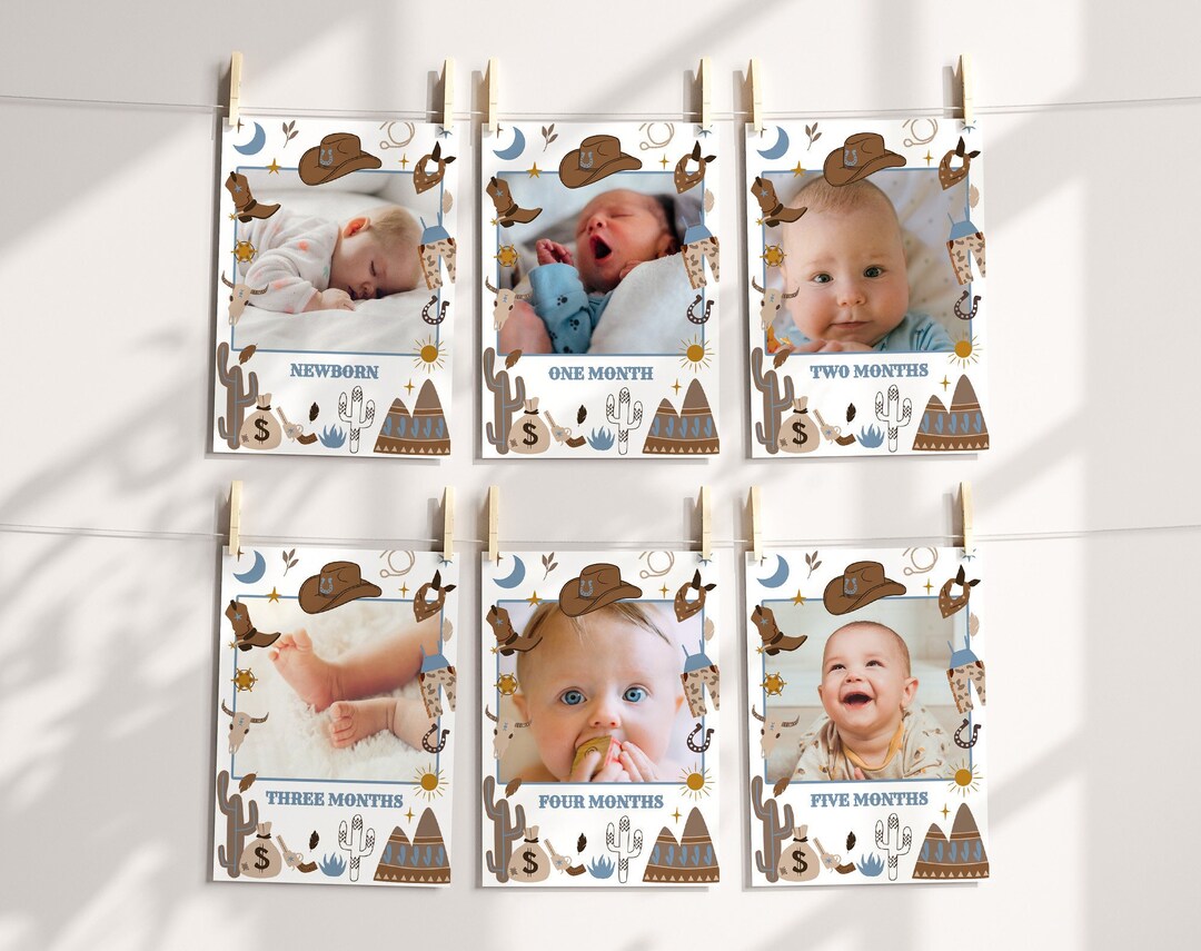 Monthly Photo Banner, 12 Months Birthday Banner, Year in Photos | My ...