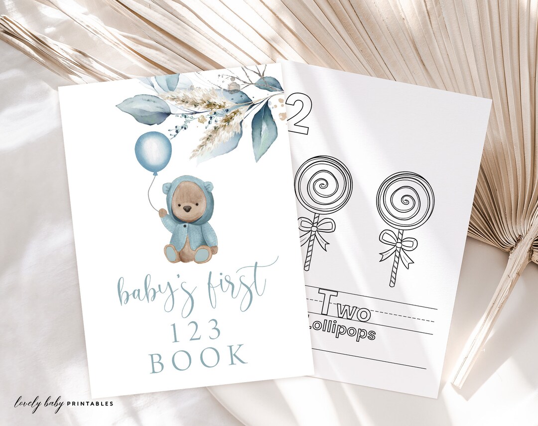 Printable Baby Coloring Book Boho Baby Shower Game Ideas Baby's First ...