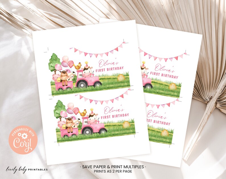 Gable Box Label, Gable Gift Box Sticker | Farm Animals, Barnyard, Ranch ...