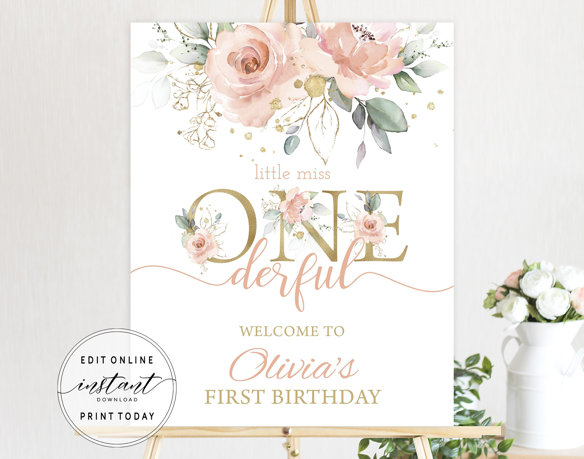 Birthday Welcome Sign Template Printable Welcome Poster - Etsy