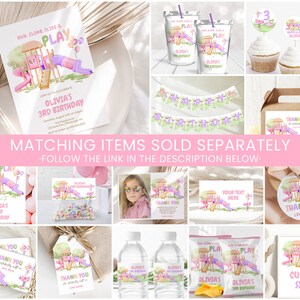 Editable Water Bottle Labels Playground, Party in the Park, Summer ...