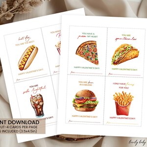 Printable Fast Food Valentine Cards, Funny Valentine Day Gift Tag ...