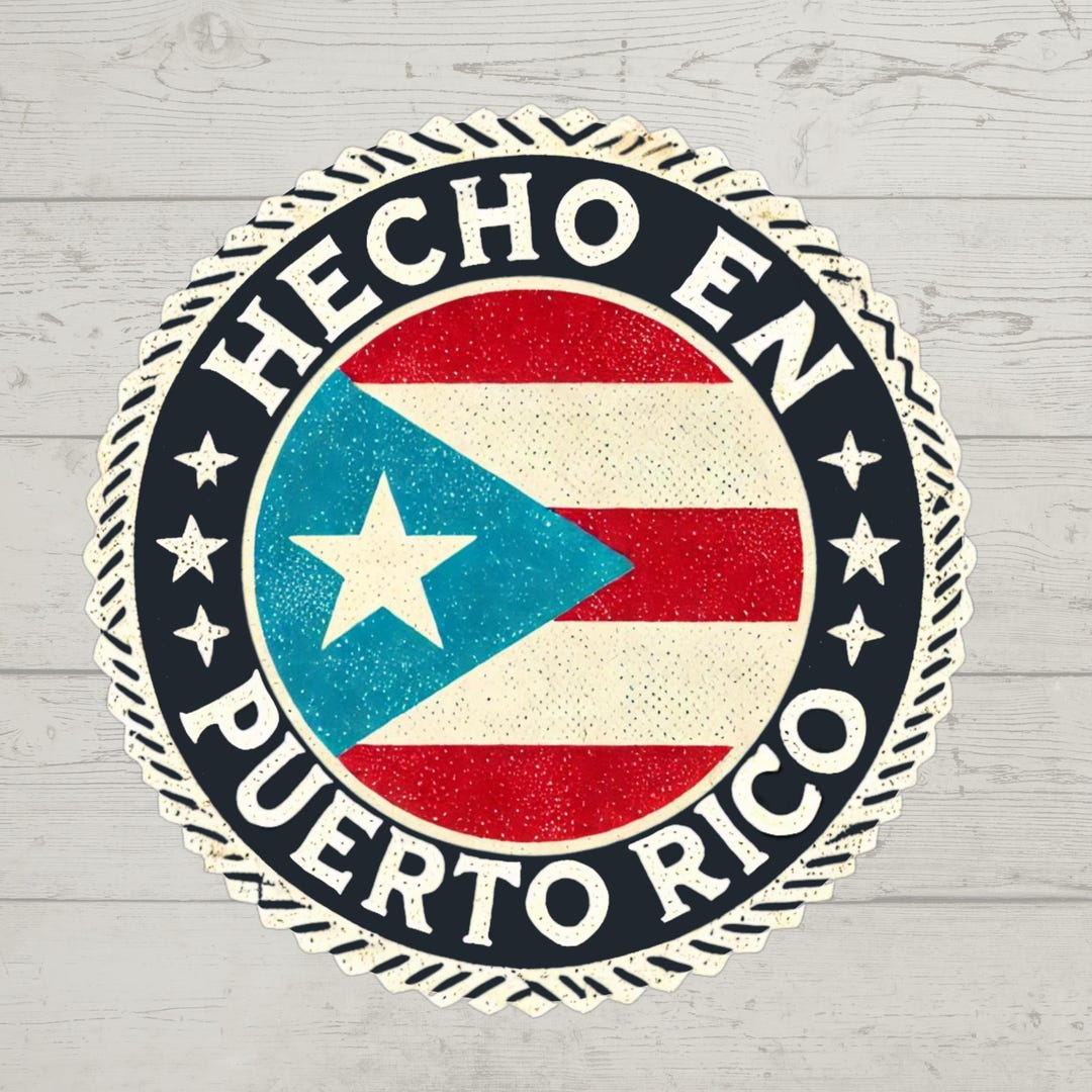Puerto Rico Sticker, Hecho En Puerto Rico, UV DTF Stickers, Laptop ...