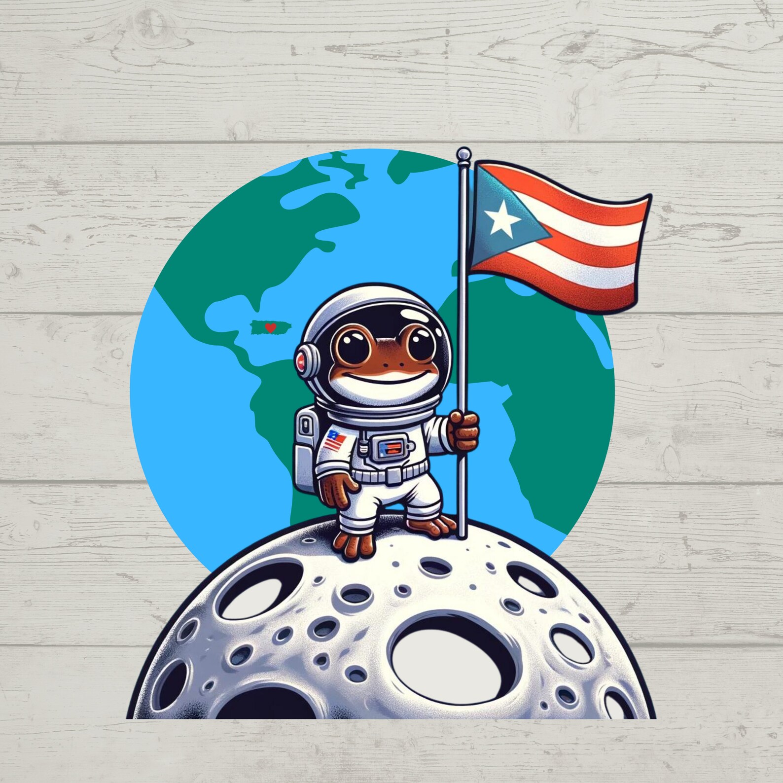 Puerto Rico Sticker, Coqui En La Luna, UV DTF Stickers, Laptop Stickers ...