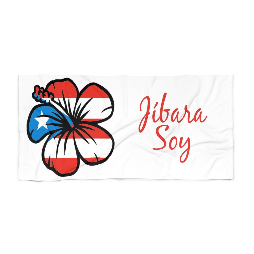 Jibara Soy Puerto Rico-inspired Beach Towel: Embrace the - Etsy