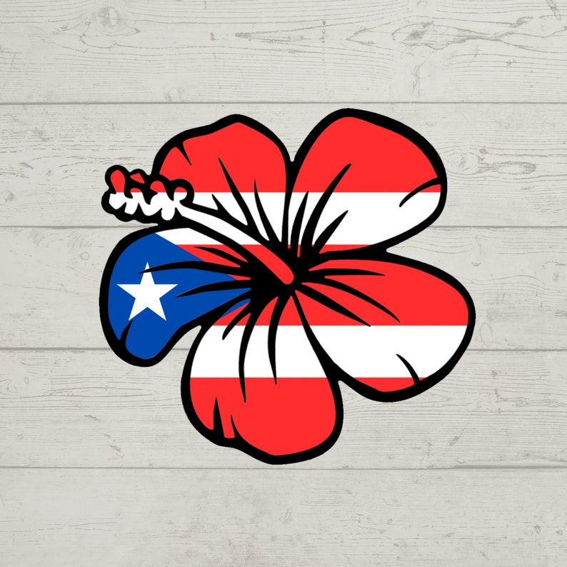 Puerto Rico Sticker, Amapola Flor De Maga Stickers, UV DTF Stickers ...