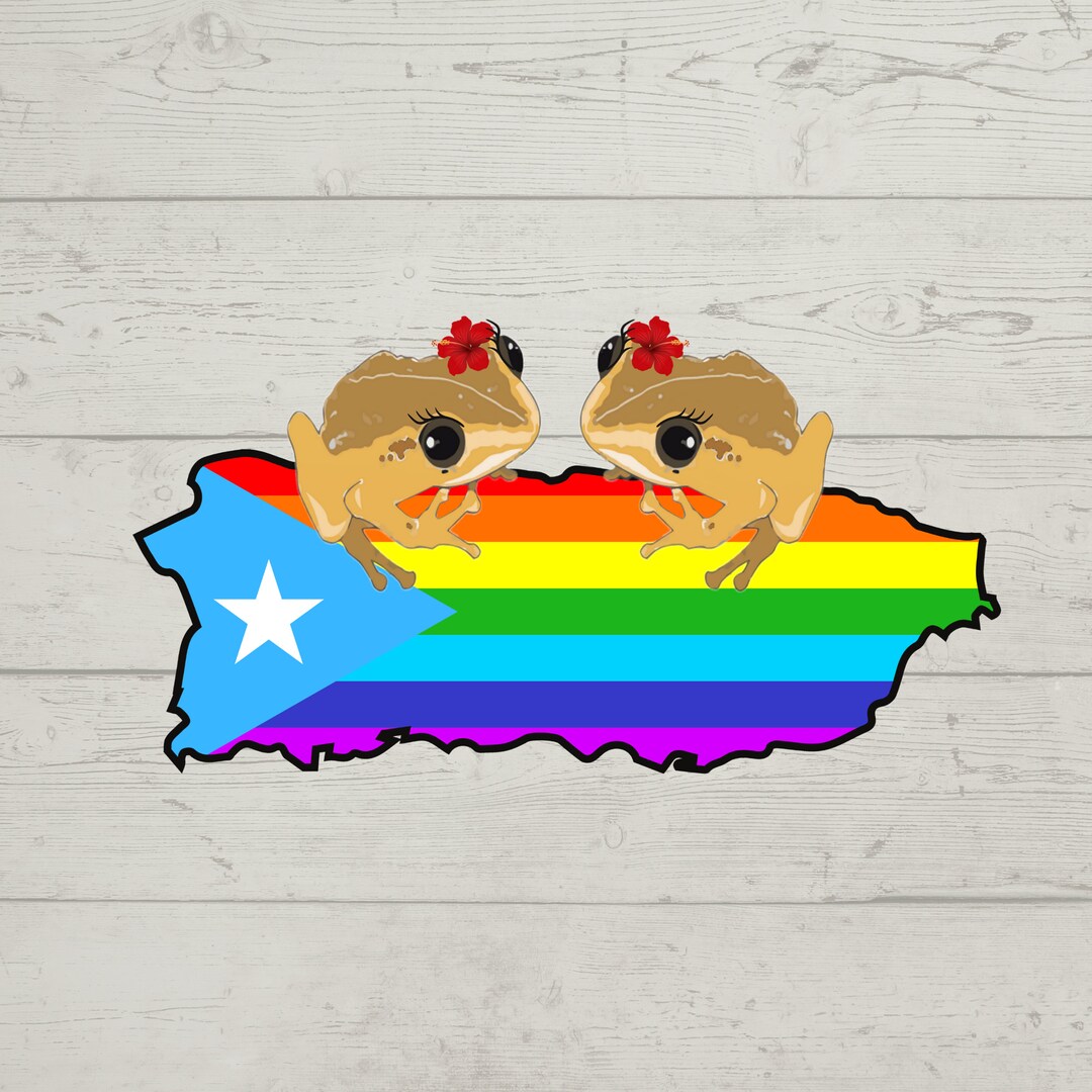Puerto Rico Sticker, Puerto Rican Pride Flag, Pride Month, Coqui Design ...